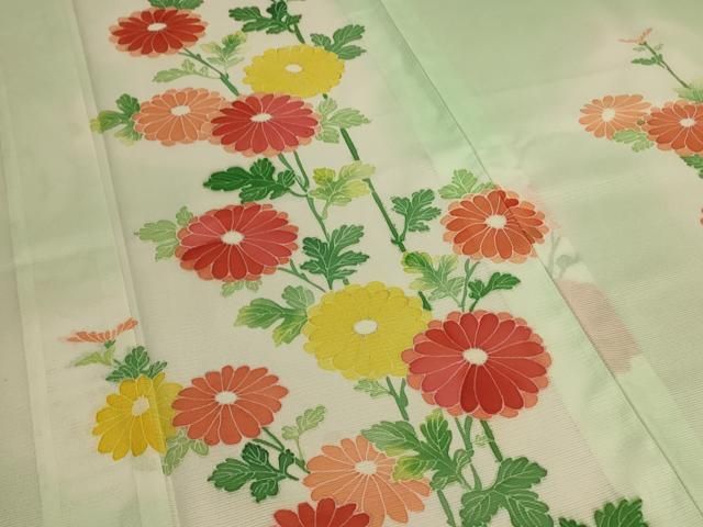 平和屋着物＊夏物 振袖 絽 草花文 洗える着物 AABD8979jd - メルカリ