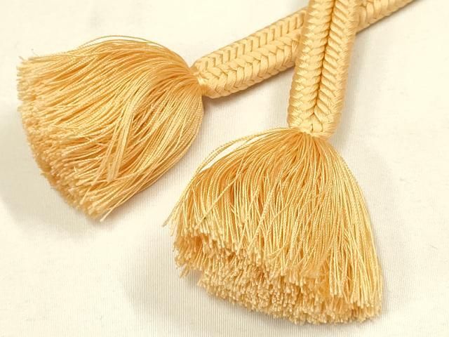 平和屋着物○極上 有職組紐道明 帯締め 冠組 杏色 宮内庁御用 国立