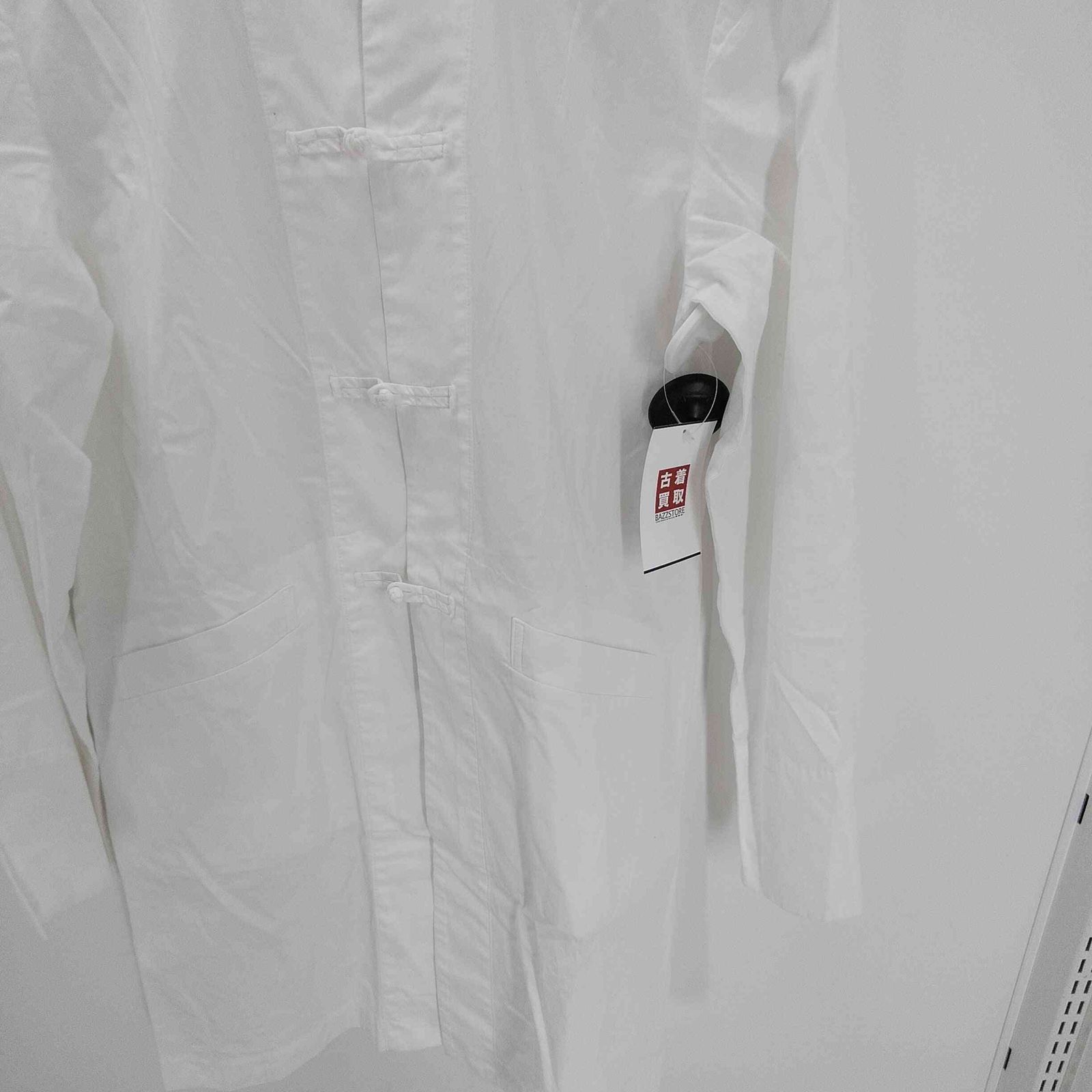 BLACK COMME des GARCONS(ブラックコムデギャルソン) AD2014 15SS L/S Chinese Kungfu shirt  コットン チャイナ カンフー シャツ メンズ JPN：S 【中古】【ブランド古着バズストア】 ブラックコムデギャルソン BLACK COMME des GARCONS AD2014 15SS L/S