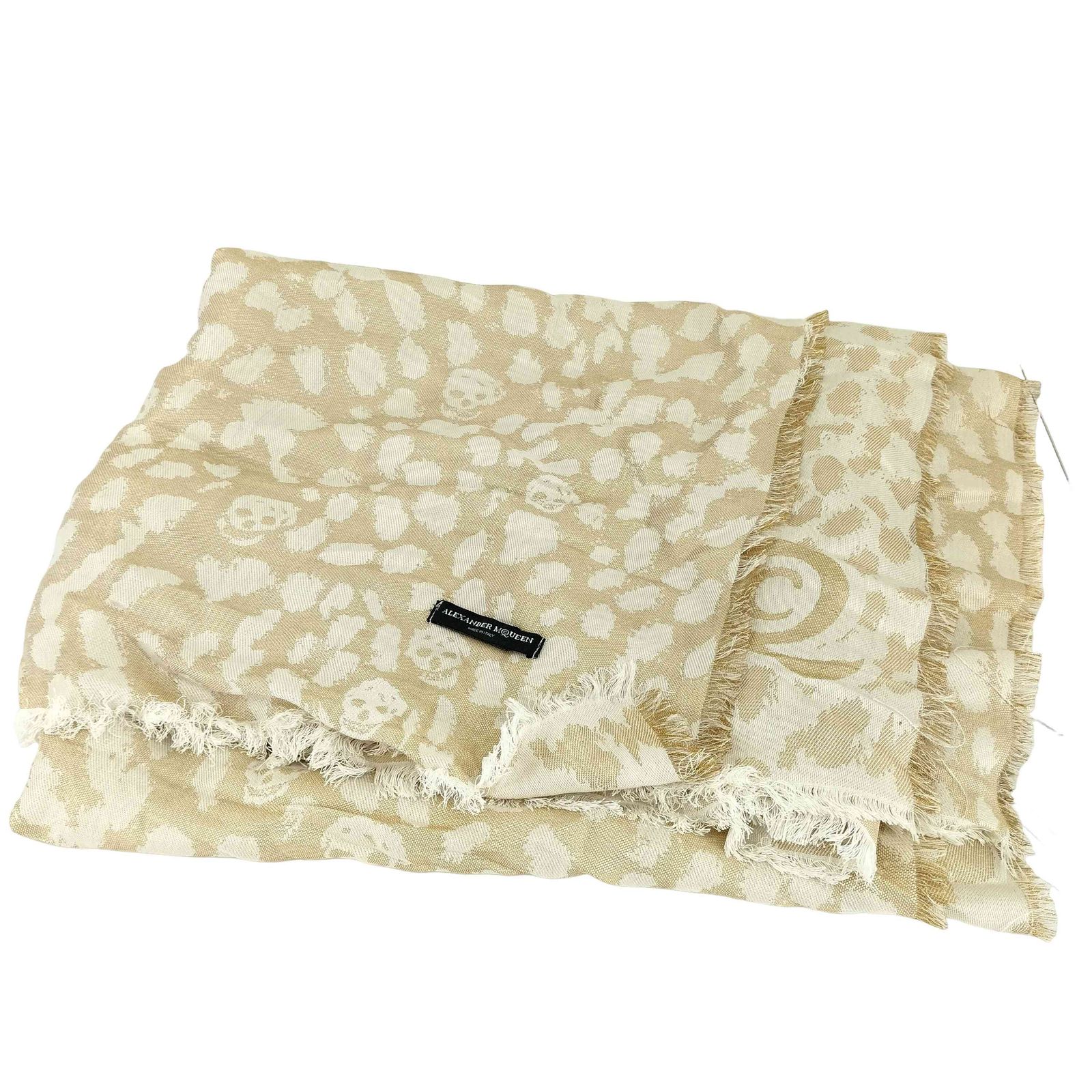 アレキサンダーマックイーン Alexander McQueen シルク混 レオパード柄