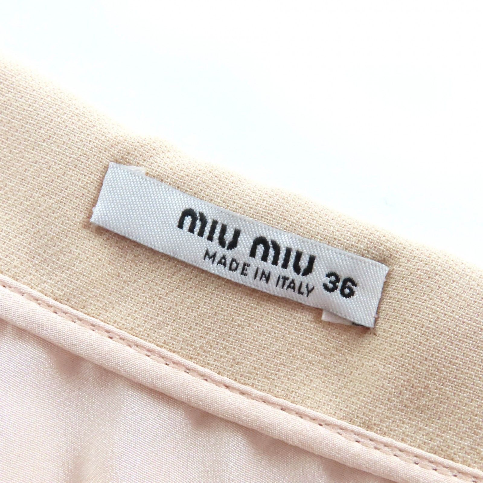 極美品△MIUMIU ミュウミュウ MG1048 ウール シルク ビジュー