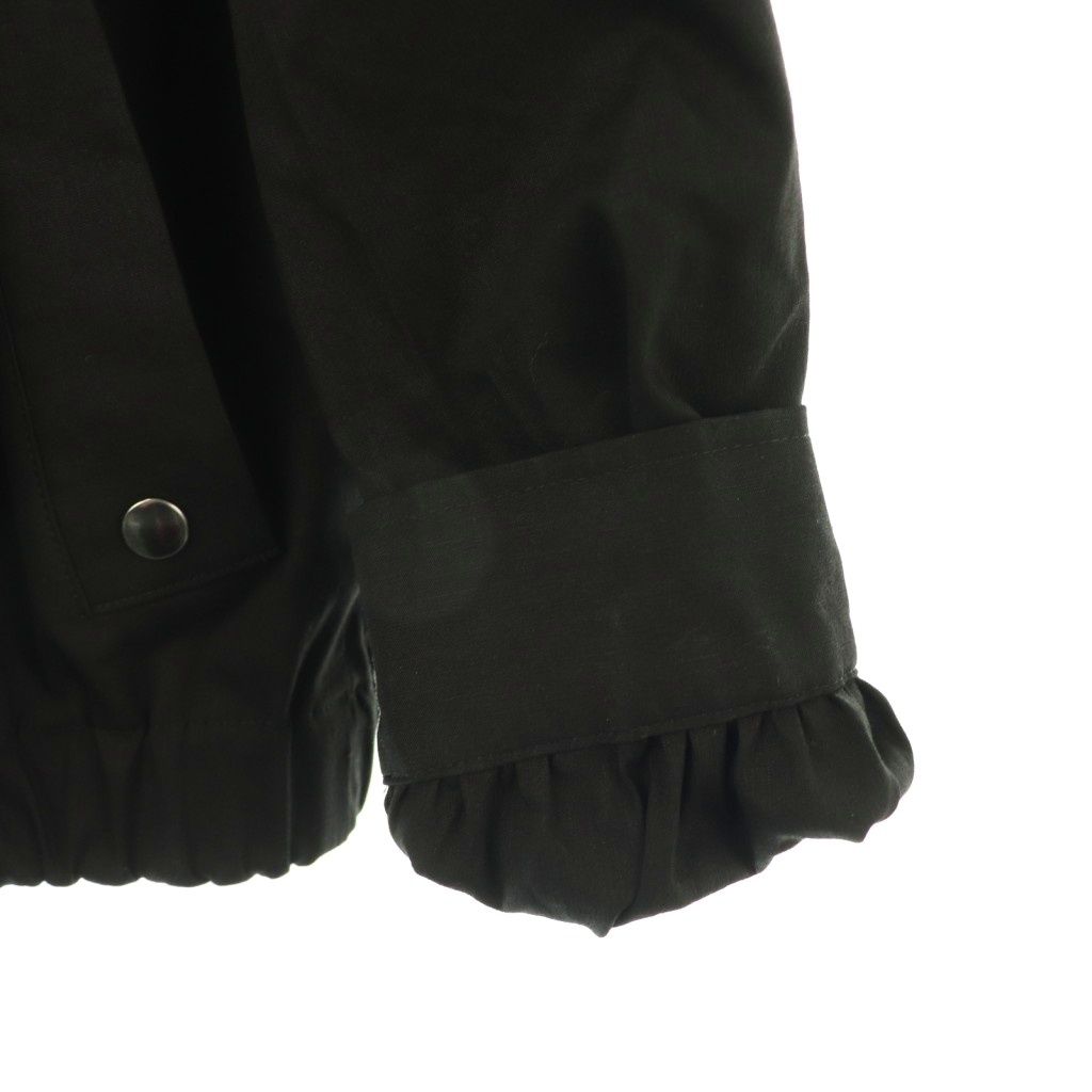 【中古】セオリーリュクス 24SS Crisp Linen Katia ブルゾン リネン混 38 黒 ブラック ノーカラー ジップアップ /CX セオリーリュクス theory luxe 24SS Crisp Linen Katia ブルゾン