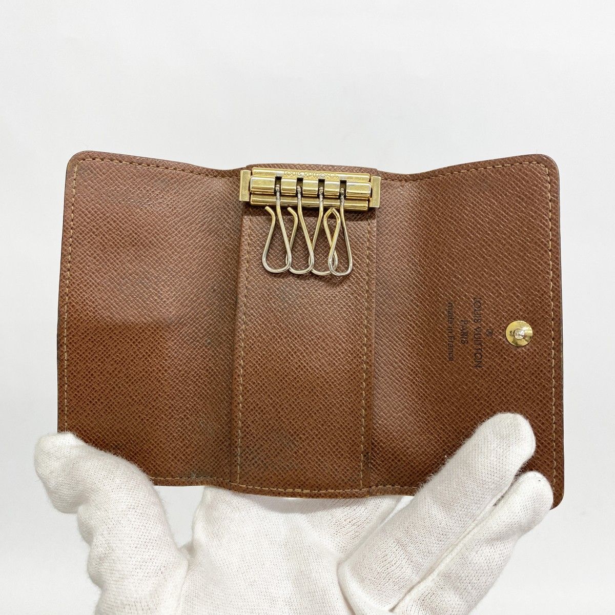 5pb1642】ルイヴィトン キーケース モノグラム ミュルティクレ4 M69517