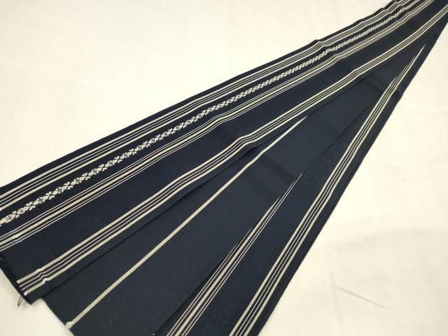 平和屋着物○男性 本場筑前博多織 角帯 田中辰雄作 献上 証紙付き 正絹