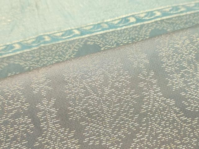 平和屋着物○織物一筋名門 織悦 両面 全通柄 本袋帯 草花間道 金糸