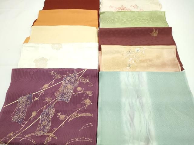 平和屋着物☆和装小物 帯揚げ10枚セット 丹後ちりめん 正絹 逸品