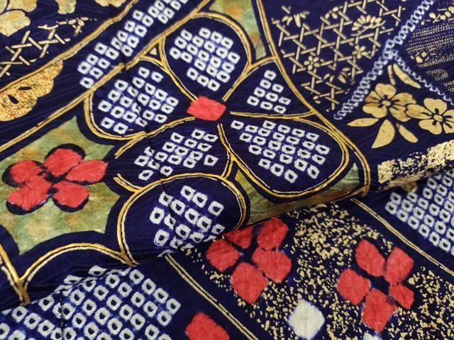 平和屋着物○豪華振袖 絞り 枝梅 花熨斗文 金彩 正絹 逸品 DABA1399ps