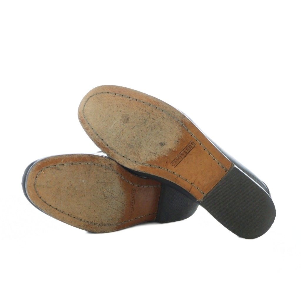 カミナンド caminando ターンロック ローファー レザー 黒 ブラック