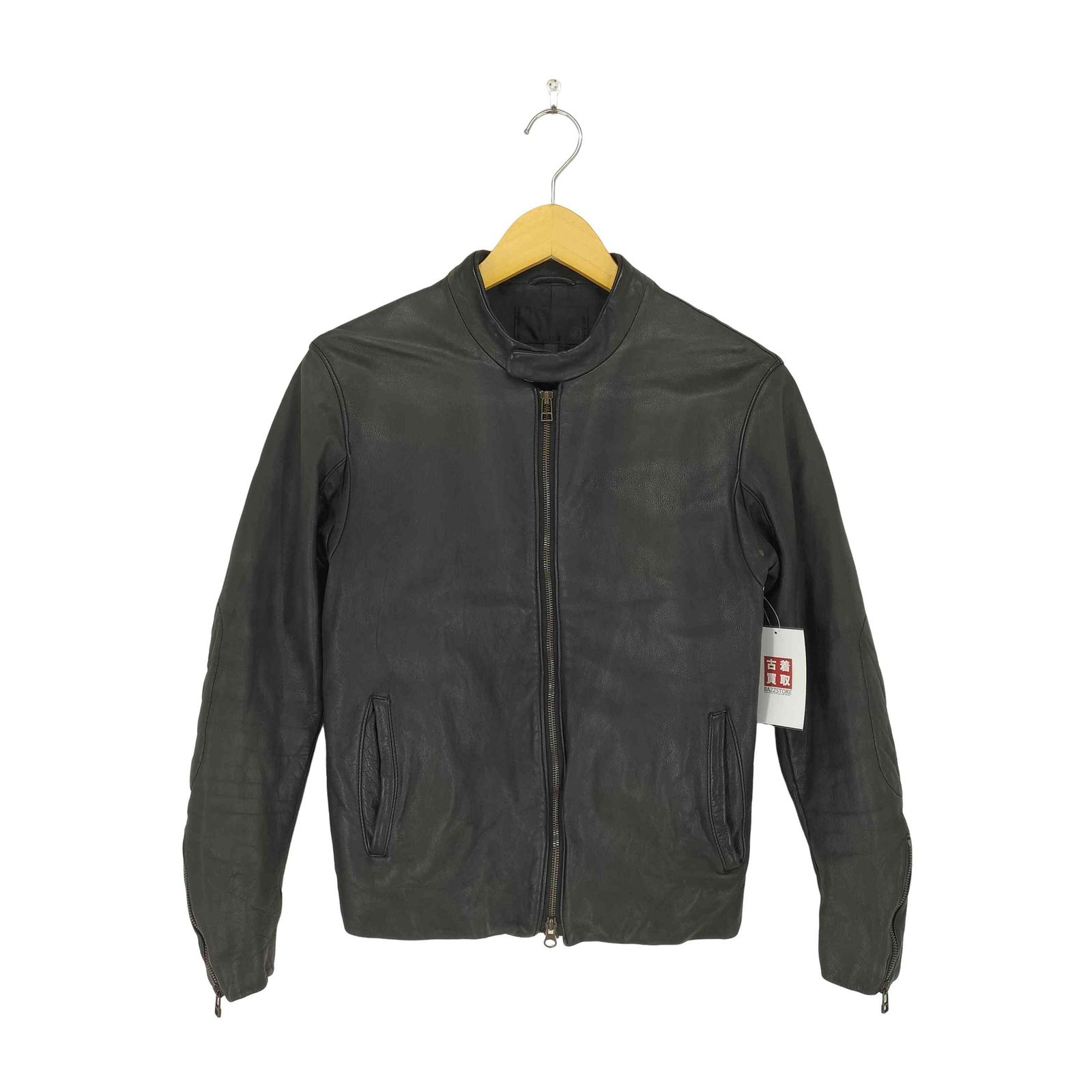 USED古着(ユーズドフルギ) カウレザーシングルライダースジャケット メンズ JPN：42 【中古】【ブランド古着バズストア】 ユーズドフルギ USED古着 カウレザーシングルライダースジャケット