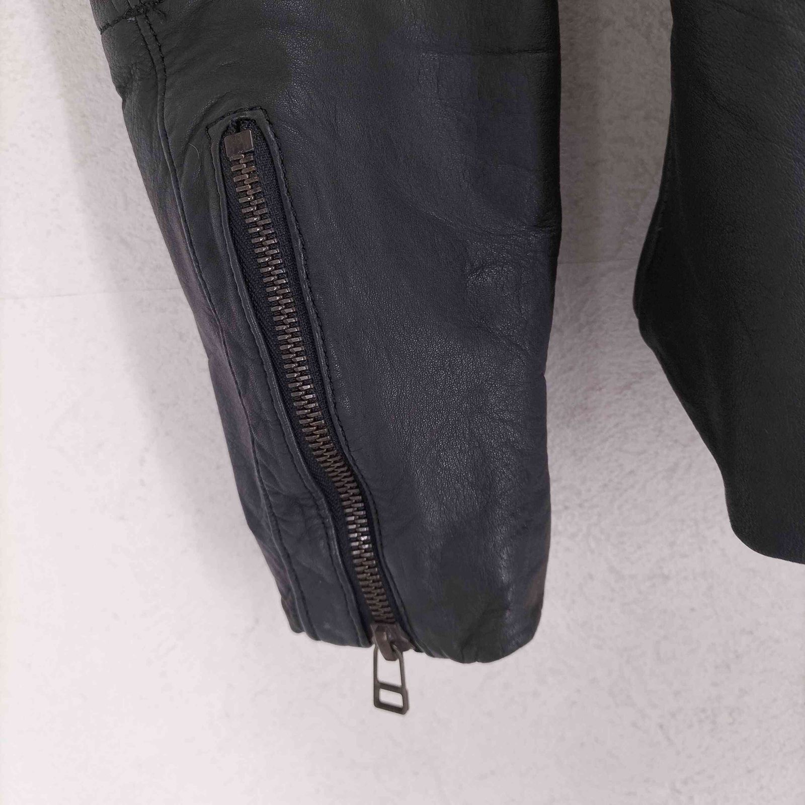 ユーズドフルギ USED古着 カウレザーシングルライダースジャケット