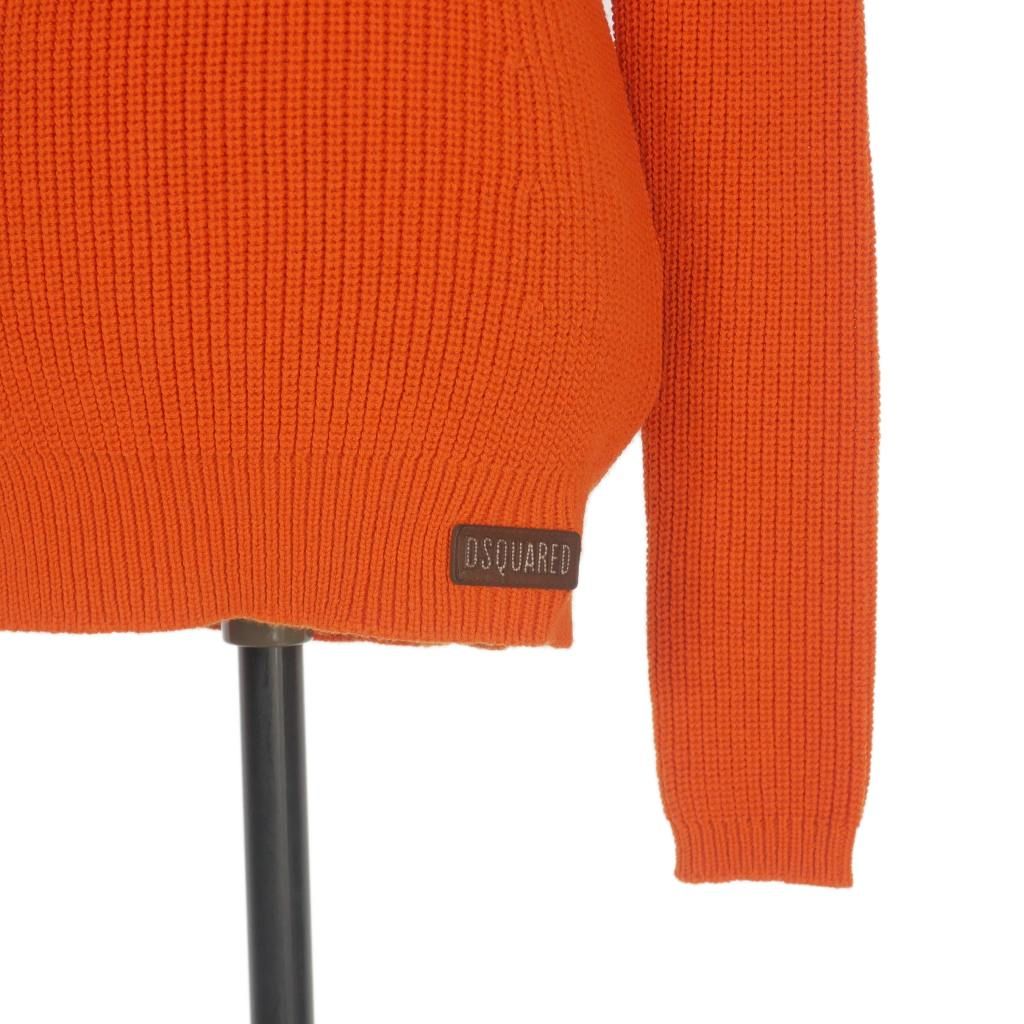 【中古】ディースクエアード DSQUARED2 23AW Vネックニット セーター ウール 長袖 XS オレンジ  S75HA1233 国内正規 ディースクエアード DSQUARED2 23AW Vネックニット セーター ウール