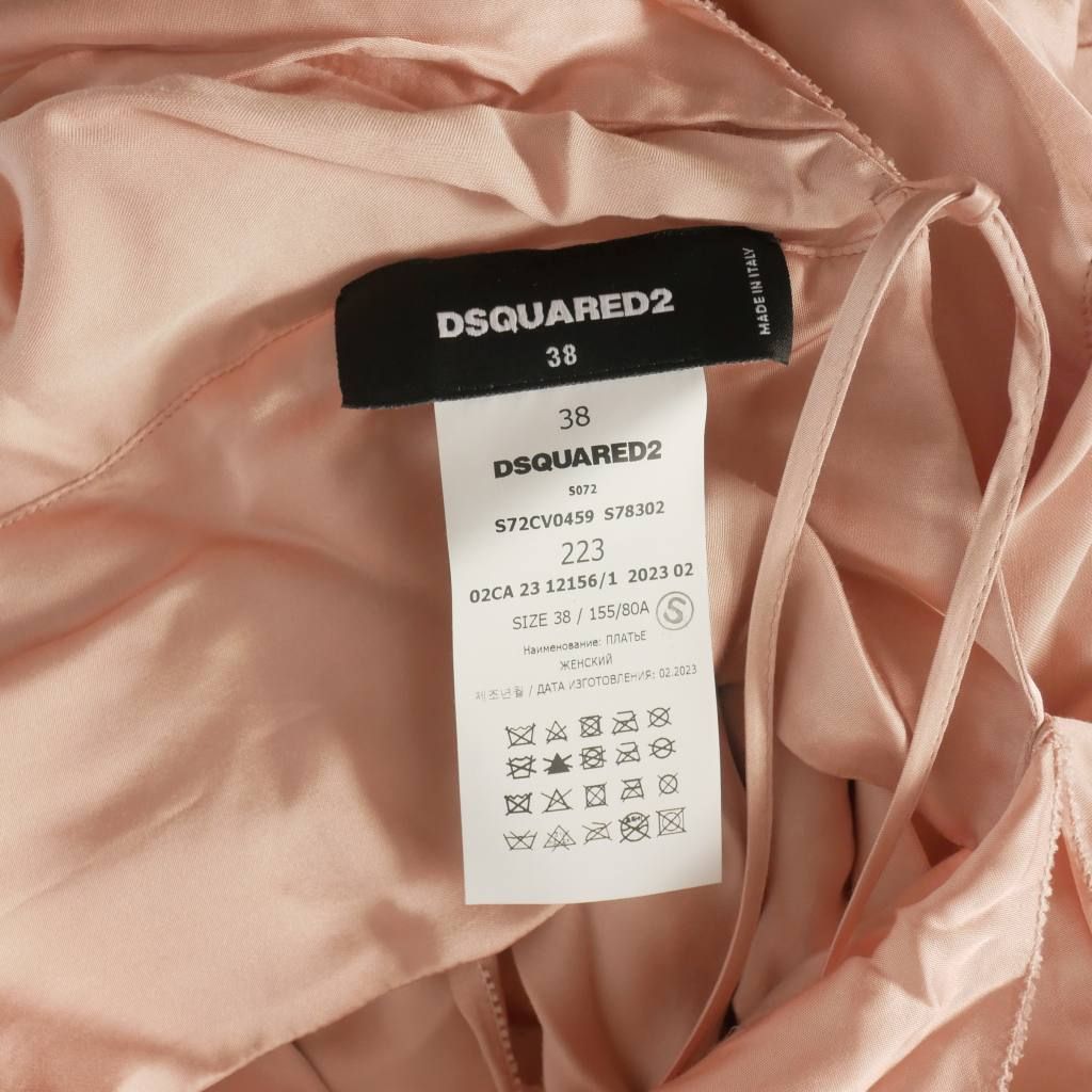 ディースクエアード DSQUARED2 23AW 変形ワンピース ドレス 38 ピンク