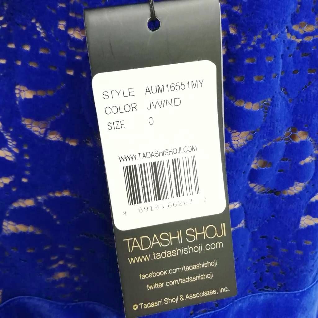 タダシショージ TADASHI SHOJI ベルベット ベロア レース ワンピース