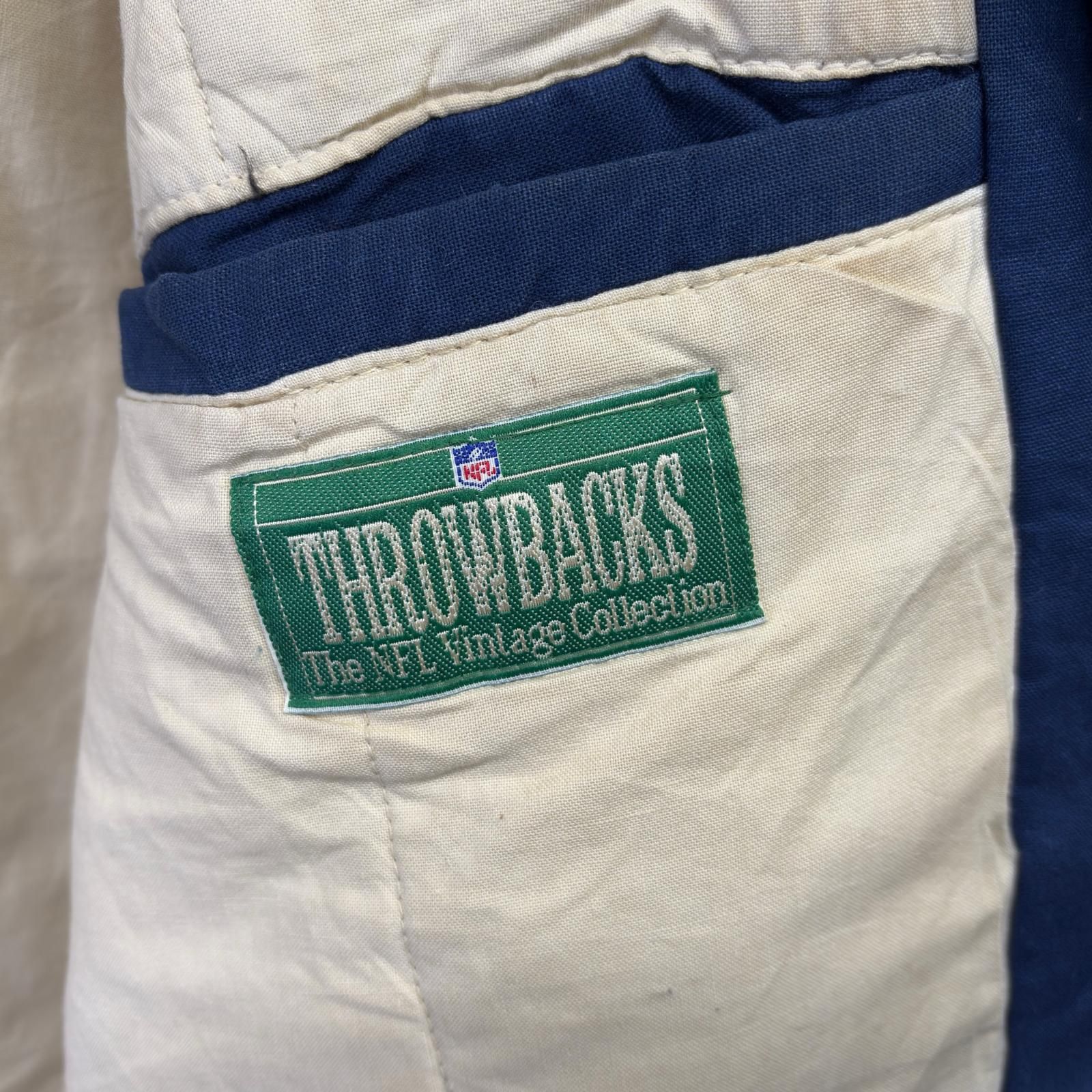 古着 MIRAGE スタジャン 大きいサイズ NFL ビックワッペンロゴデザイン