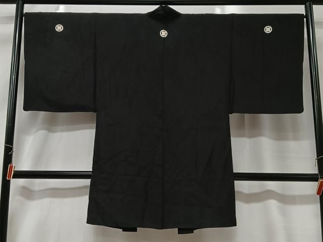 平和屋着物＃男性 長羽織 黒紋付 正絹 逸品 CABA3427ua - メルカリ
