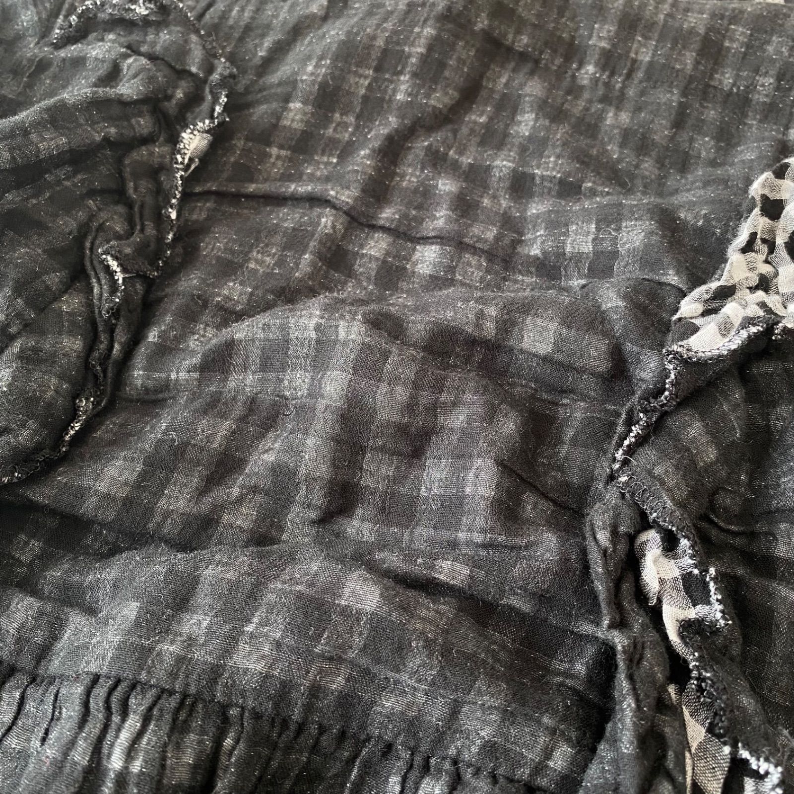 tricot COMME des GARCONS トリココムデギャルソン ワンピース チェック ダブルガーゼ ブラック - メルカリ