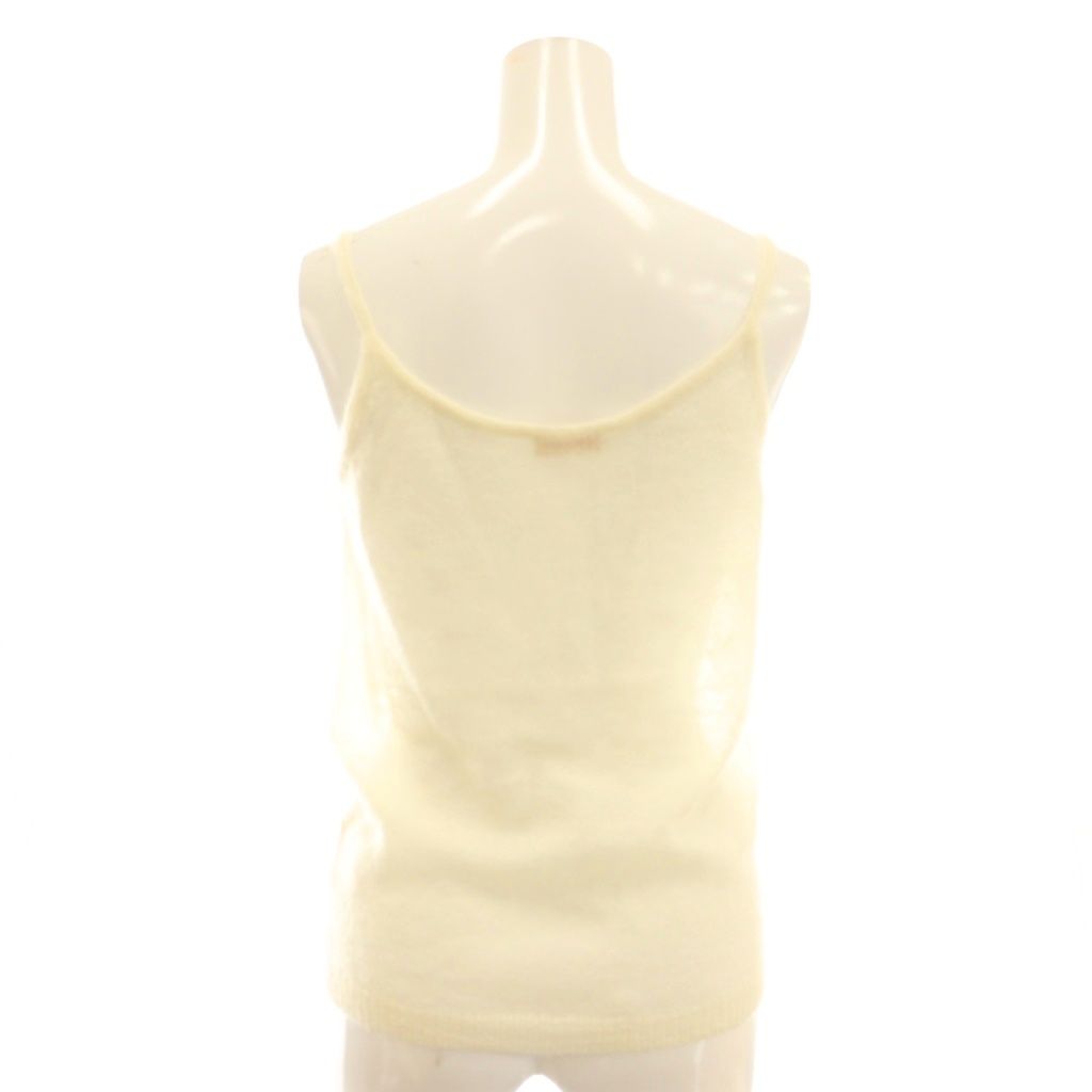 【中古】ジョンガリアーノ アンサンブルニット カーディガン キャミソールニット モヘヤ混 XS アイボリー フラワー ジョンガリアーノ JOHN GALLIANO アンサンブルニット カーディガン