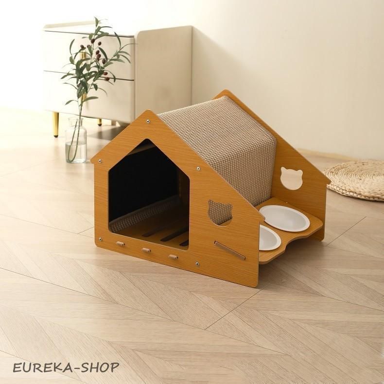 【新品未使用】ドッグハウス 木製 ペットハウス 夏用 屋外用犬小屋 室内用 猫舍 猫の家 ナチュラドッグケンネル 猫ハウス 大型犬 木目調 ...