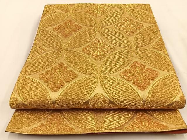 平和屋着物◎六通柄袋帯 七宝花菱文 金糸 正絹 逸品 BAAV2988hj - メルカリ