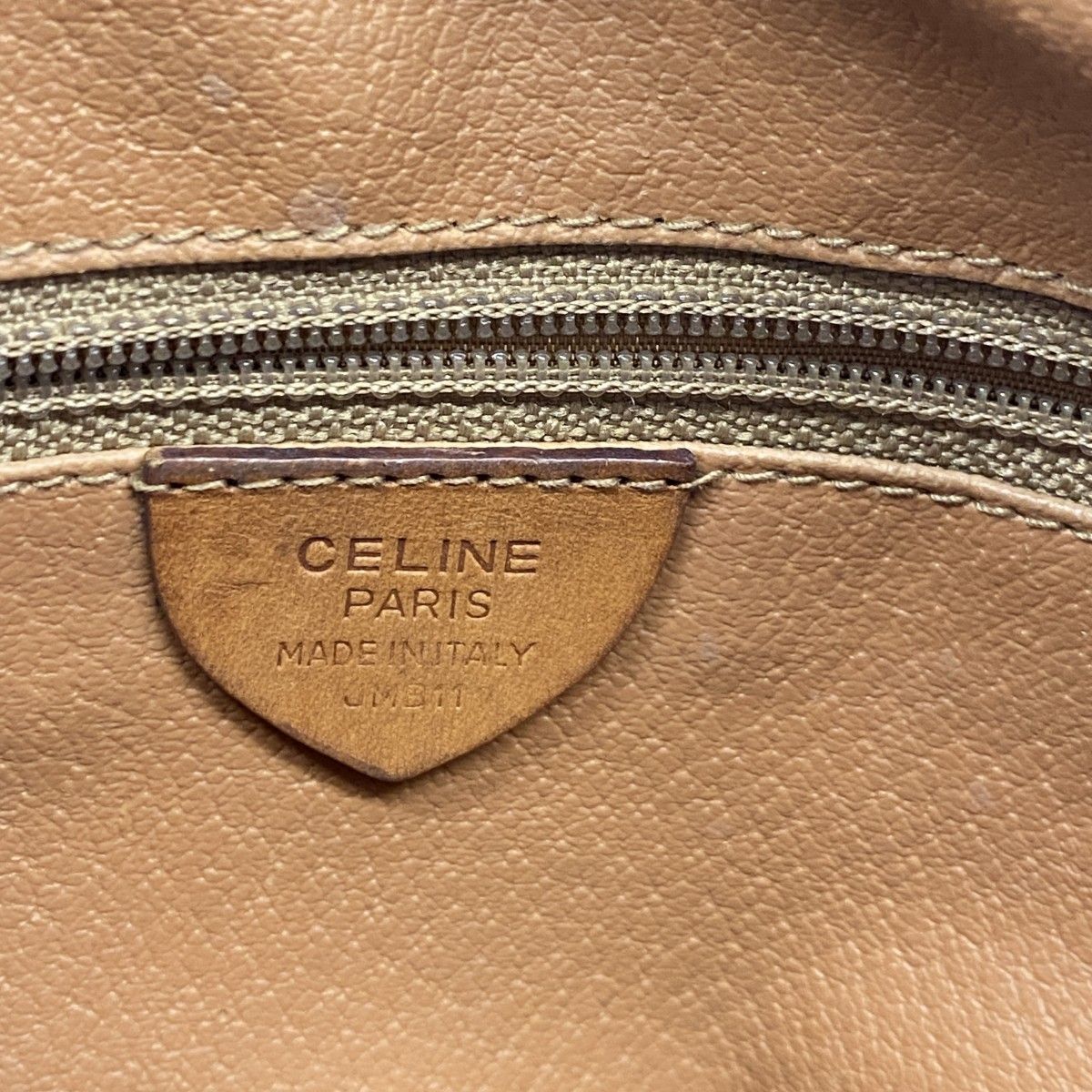 5pb2425】セリーヌ ショルダーバッグ マカダム PVC ブラウン ゴールド