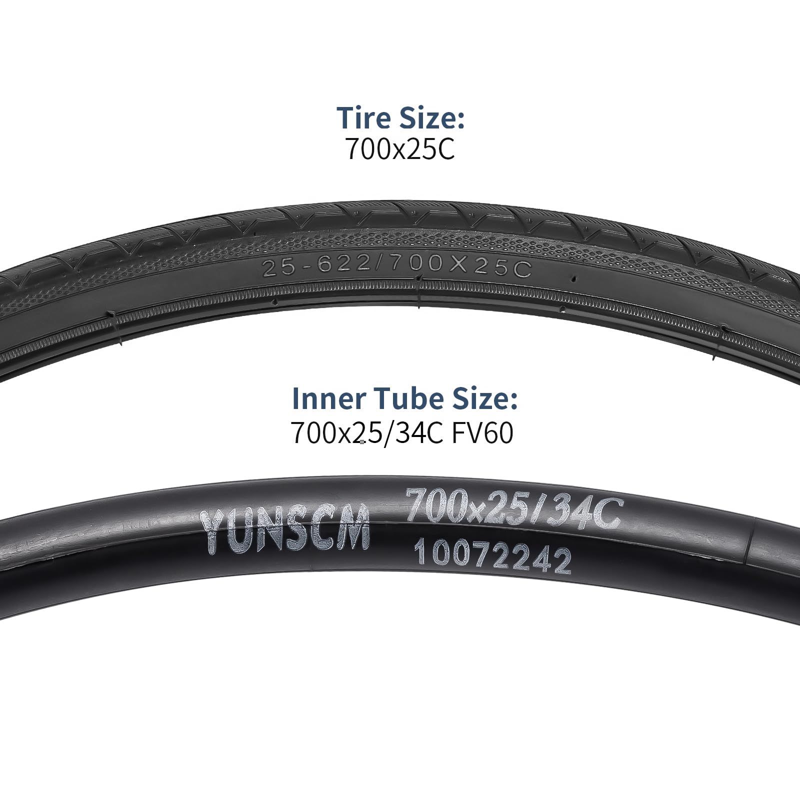 新品 YunSCM 2本セット700 25c タイヤ700x25c 25-622 自転車タイヤ +