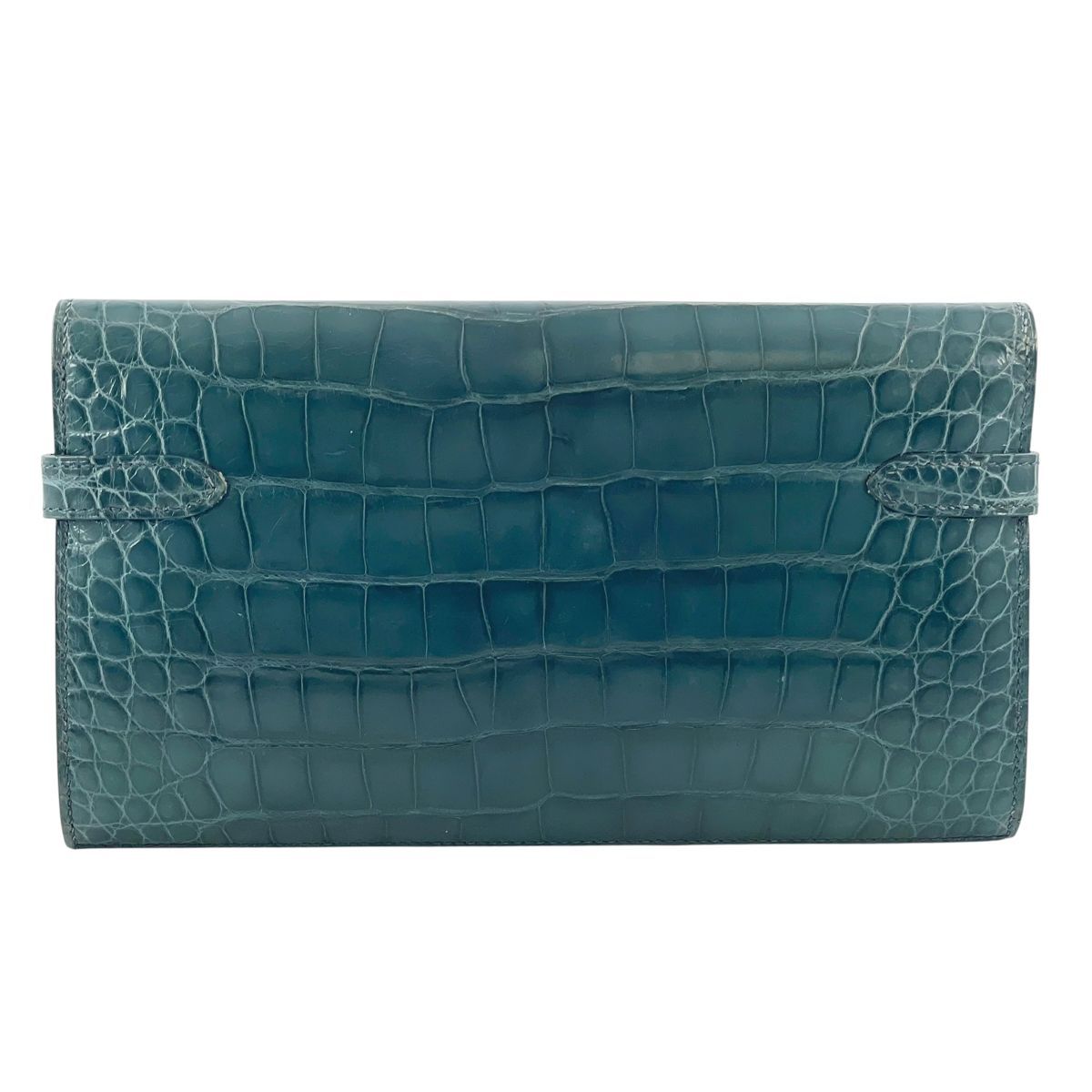 中古】 HERMES エルメス ケリーウォレット アリゲーターマット