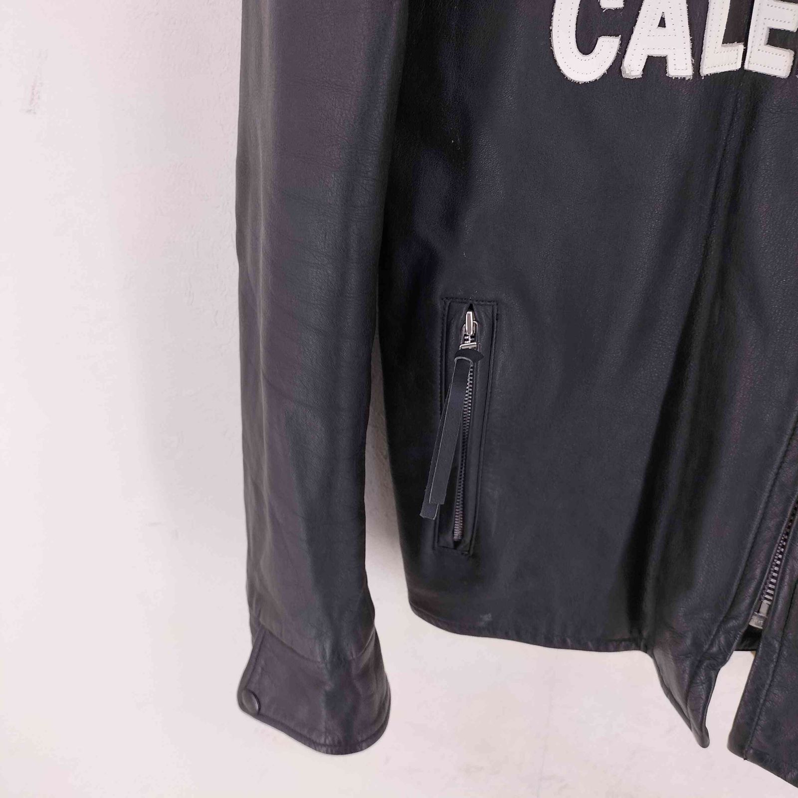 キャリー CALEE レザーシングルライダースジャケット メンズ import：L
