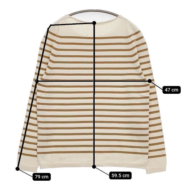 YURI+PARK 新品 MATHEA-B ボーダー 定価31900円 30-CJ012-FF12 コットン セーター ニット ベージュ レディース ユリパーク【中古】5-1201M∞ YURI+PARK 新品 MATHEA-B ボーダー 定価31900円 30-CJ012-FF12