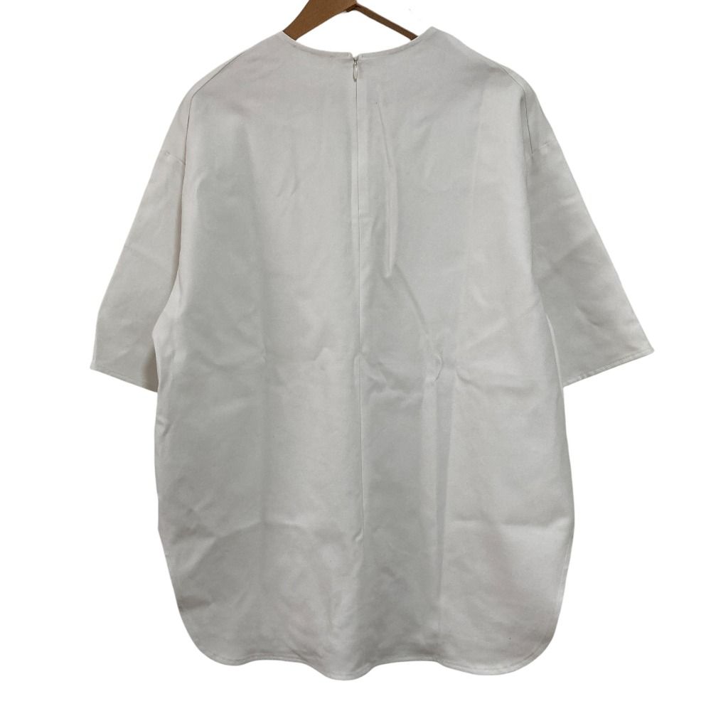 美品 24SS yori ヨリ 五分袖 高密度 ストレッチ フレアブラウス