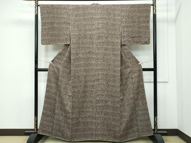 平和屋本店○極上 キモノデザイナー 斉藤上太郎 小紋 雲重ね文 逸品 未