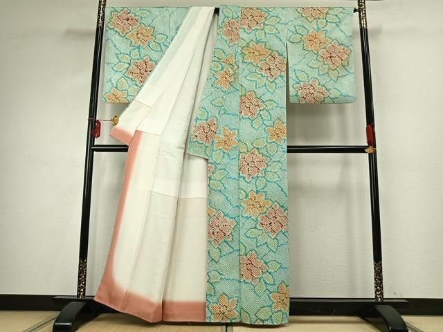 平和屋着物○上質な小紋 総絞り 草花文 正絹 逸品 AABE1935fy - メルカリ