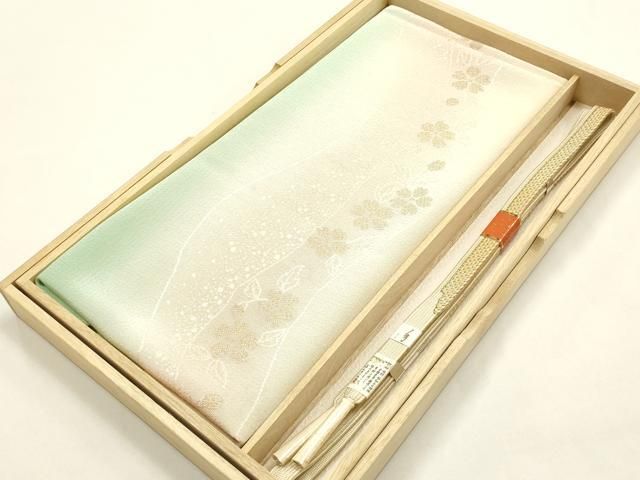 平和屋本店○和装小物 帯締め・帯揚げセット 高麗組 流水花文 暈し染め