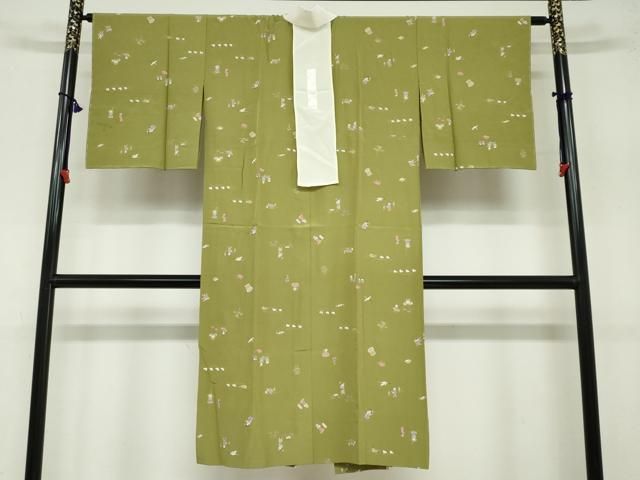 平和屋着物○長襦袢 小売業者 無双仕立て 十二支 金彩 正絹 逸品