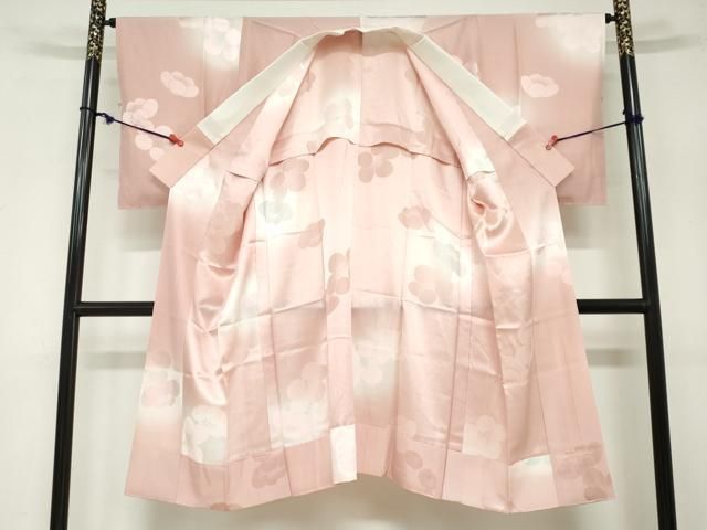 平和屋着物○長襦袢 無双仕立て 舞梅地紋 暈し染め 正絹 逸品