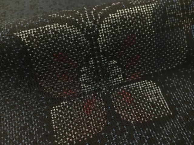 平和屋着物○本場大島紬 7マルキ 舞蝶文 正絹 逸品 未使用 CABA4790vp