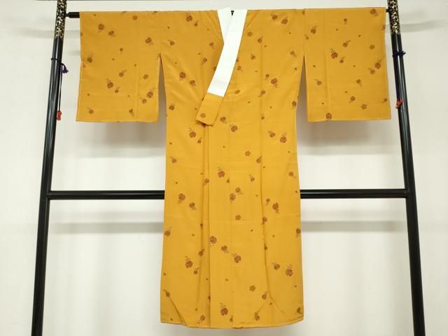 平和屋着物○長襦袢 無双仕立て 草花鈴文 金彩 正絹 逸品 未使用