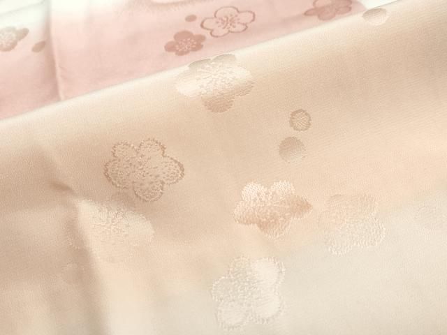 平和屋着物○長襦袢 袷 舞梅地紋 暈し染め 正絹 逸品 DAAZ7524ud