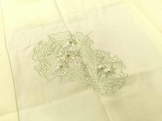 平和屋着物 中国三大刺繍 スワトウ刺繍 総刺繍 長襦袢 無双仕立て 雪輪