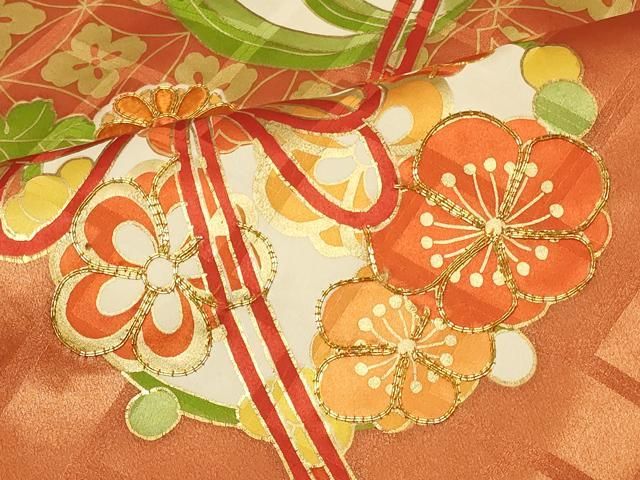 平和屋着物□豪華振袖 駒刺繍 几帳花丸文 金彩 正絹 逸品 CABA2999in