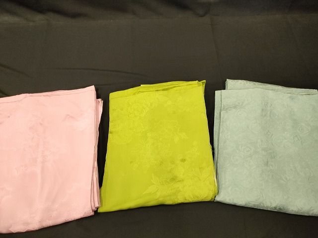 平和屋本店□色無地 まとめて 3点 風景 花柄 地紋 など 着用可能多数