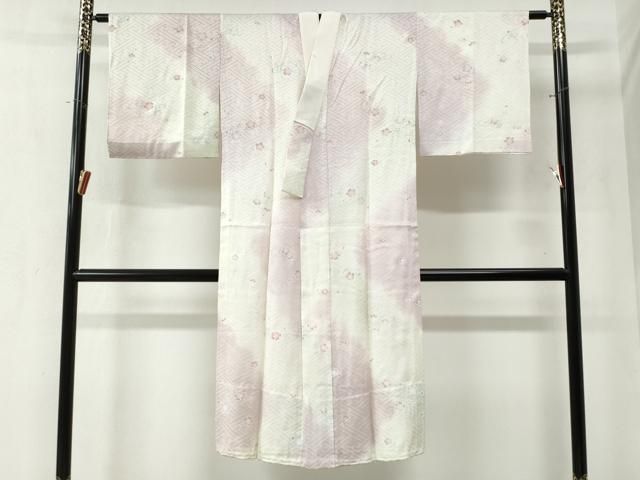 平和屋着物○長襦袢 無双仕立て 紗綾形舞桜文 暈し染め 正絹 逸品