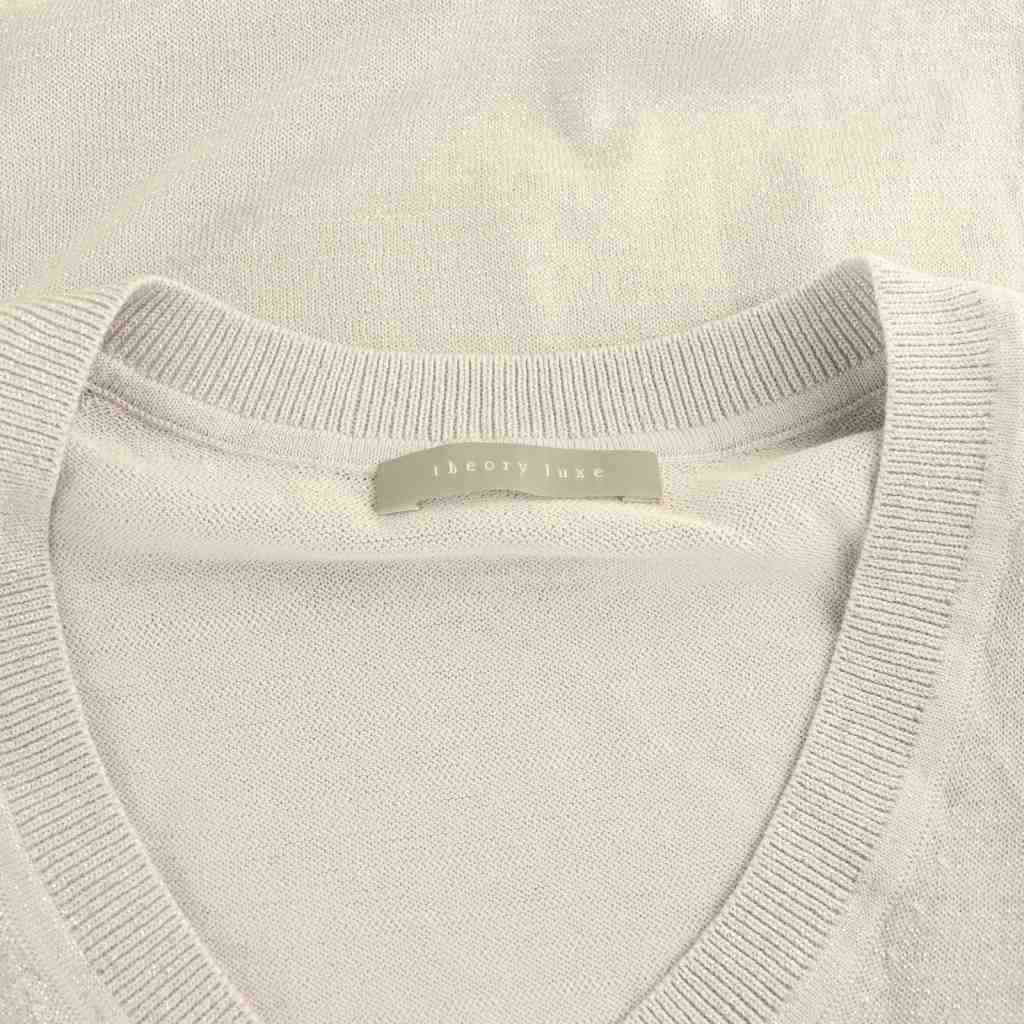 セオリーリュクス theory luxe Lurex Knit Frickle Sweater ニット カットソー 小さいサイズ S32 ...