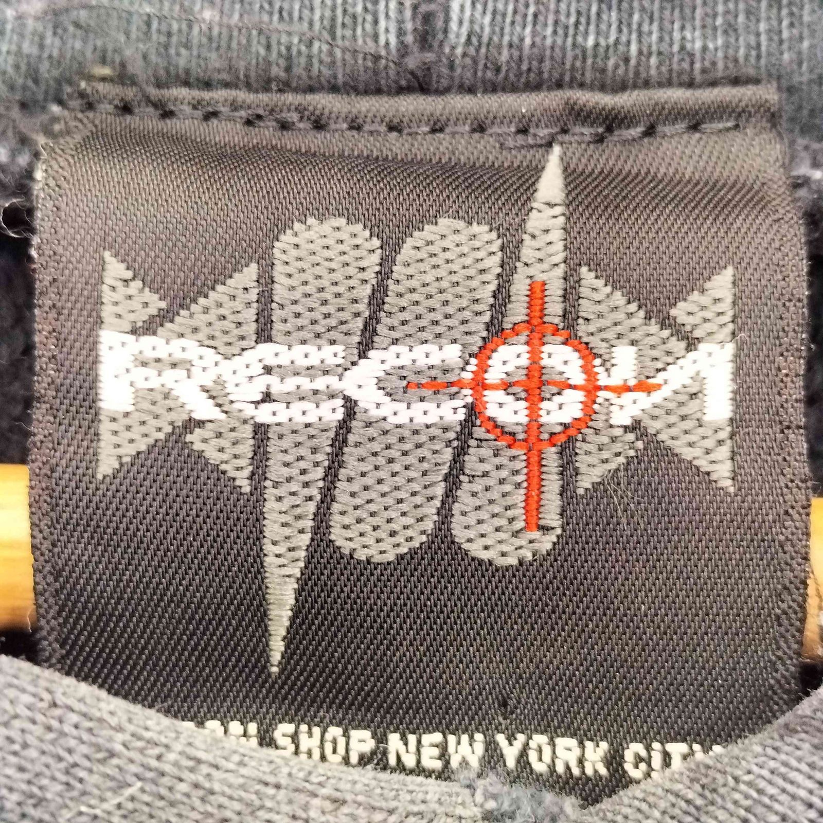 ユーズドフルギ USED古着 90-00s 同色ラメインク ロゴプリント プル