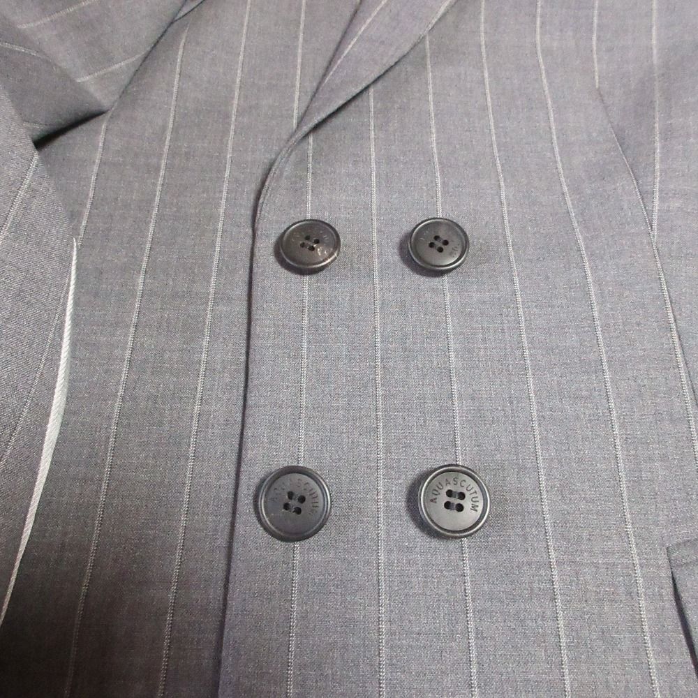 美品 Aquascutum アクアスキュータム ストライプ ストレッチ