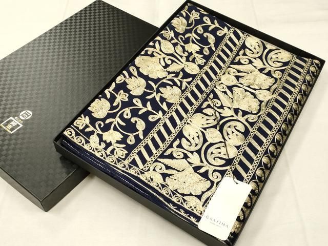 平和屋着物○和装小物 OKAJIMA 岡重謹製 ショール ストール インド刺繍