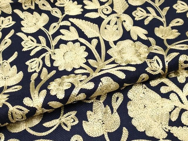 平和屋着物○和装小物 OKAJIMA 岡重謹製 ショール ストール インド刺繍