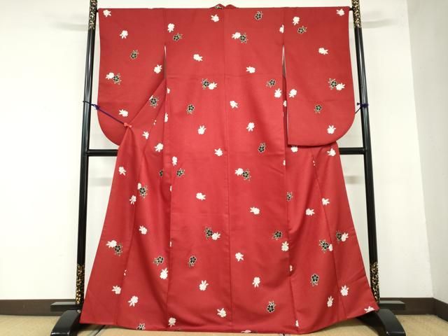 平和屋着物○小振袖 二尺袖 舞花文 金彩 洗える着物 DAAZ7670ud - メルカリ