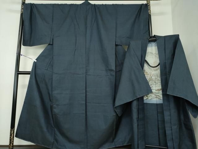 平和屋着物○男性 本場大島紬 アンサンブル キングサイズ 長羽織 100