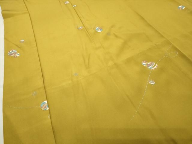 平和屋着物○長襦袢 無双仕立て 独楽 毬花文 金彩 正絹 逸品