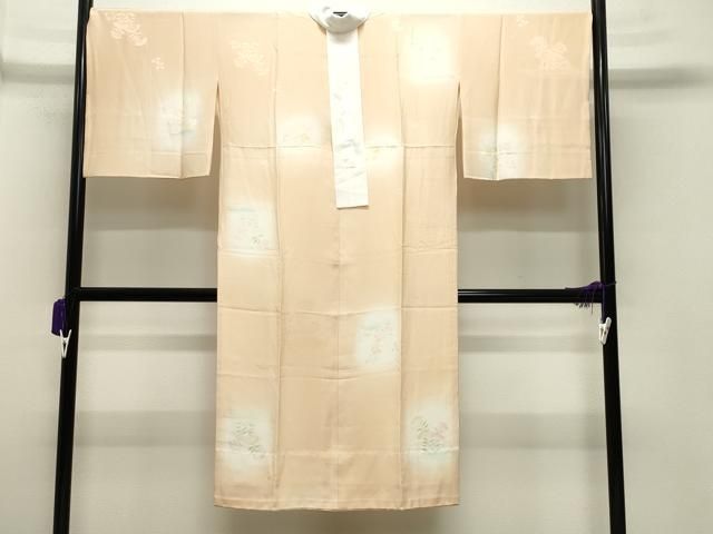 平和屋着物○長襦袢 無双仕立て 立波草花文 蛍暈し 正絹 逸品